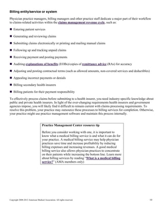 Ama flow that claim submission processing adjudication and payment | PDF