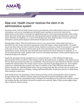 Ama flow that claim submission processing adjudication and payment | PDF