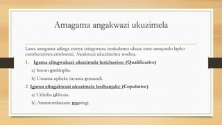 AMAGAMA ANGAKWAZI UKUZIMELA.pptx