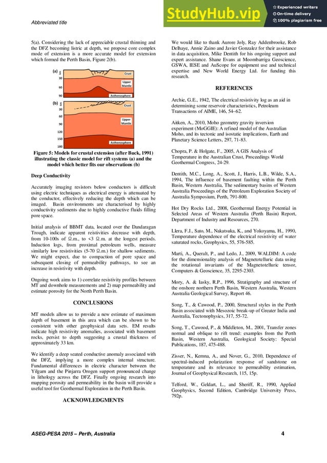 A Magnetotelluric Survey Of The North Perth Basin A Technical Case Study | PDF