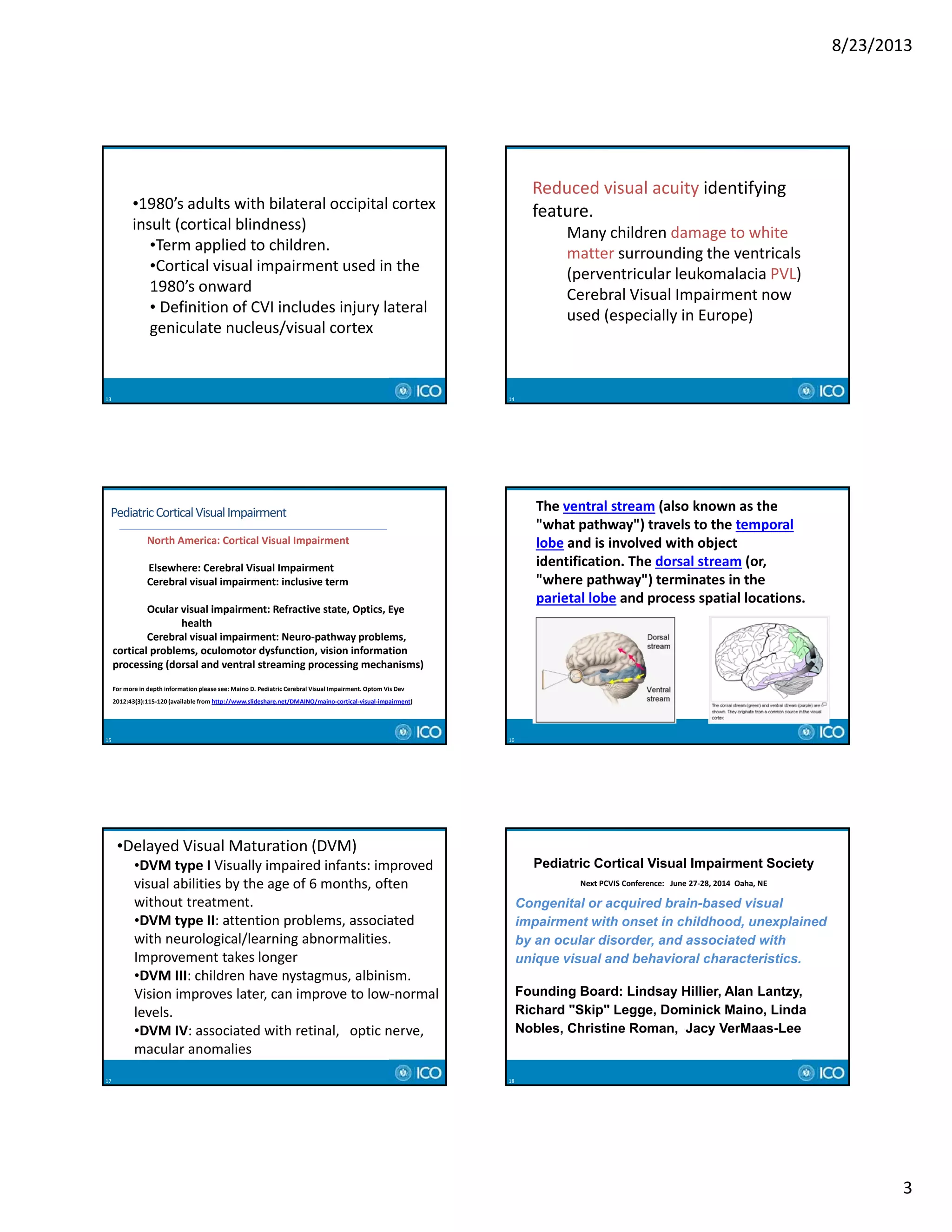 Pediatric Cortical Visual Impairment | PDF