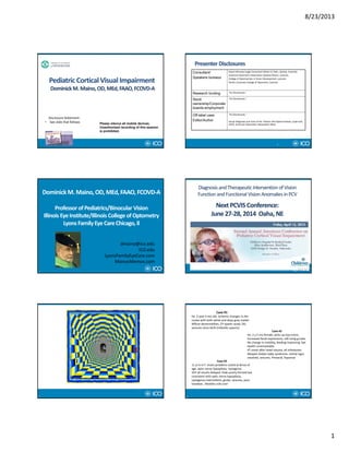 Pediatric Cortical Visual Impairment | PDF