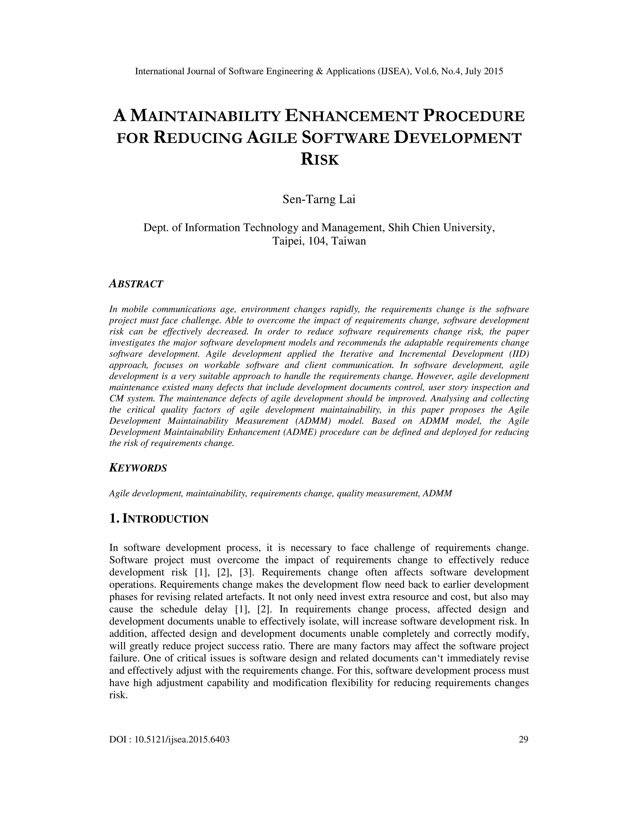 A maintainability enhancement procedure | PDF