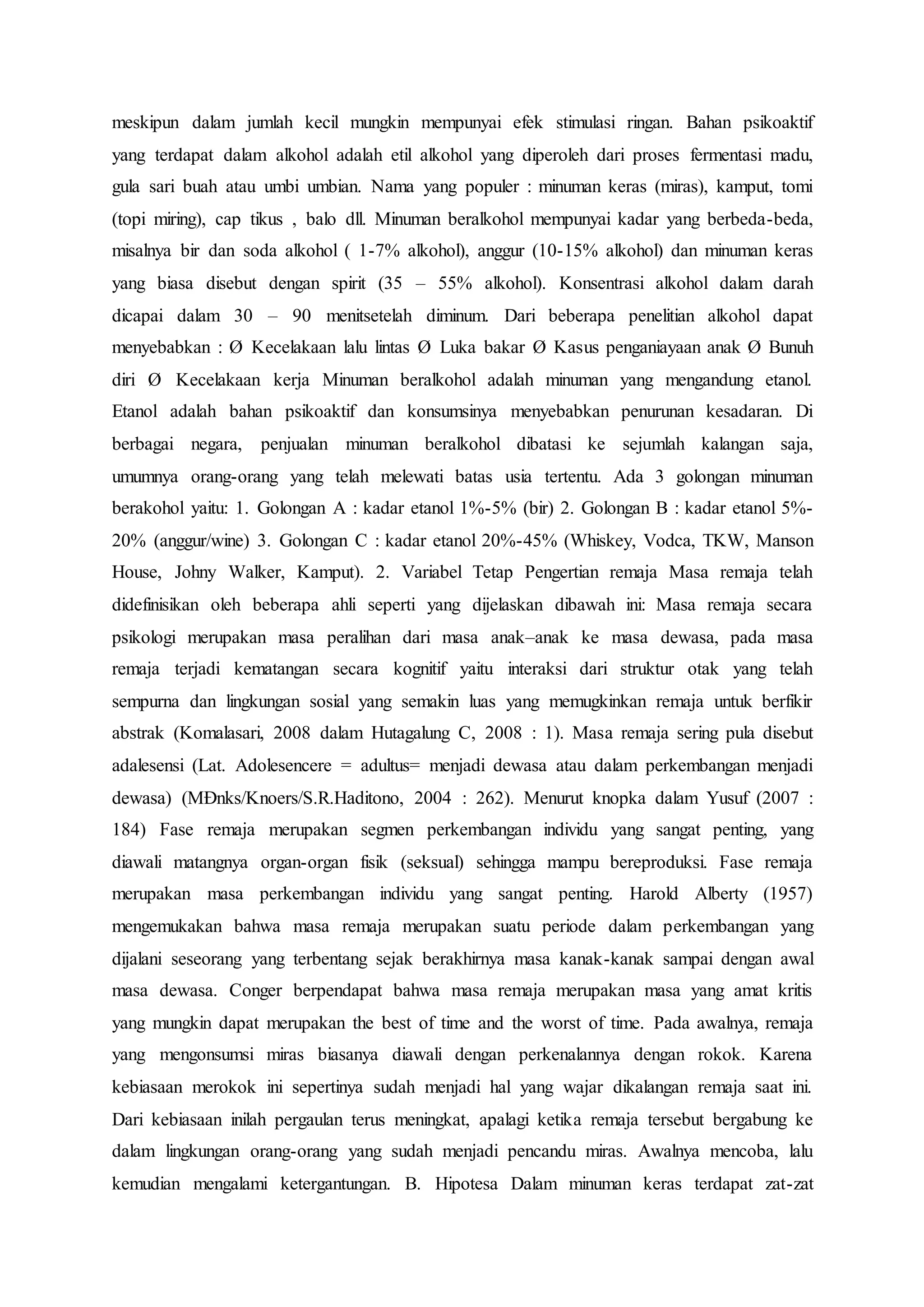 Amaklah bahaya miras bagi remaja | DOCX