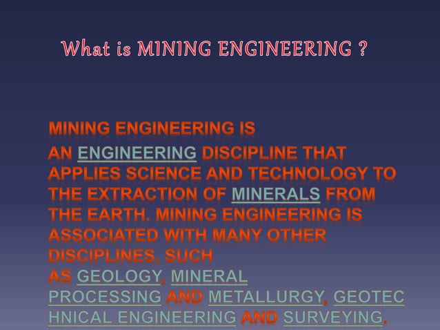 Computer Applications in Mining Engineering, AKS University | PPTX