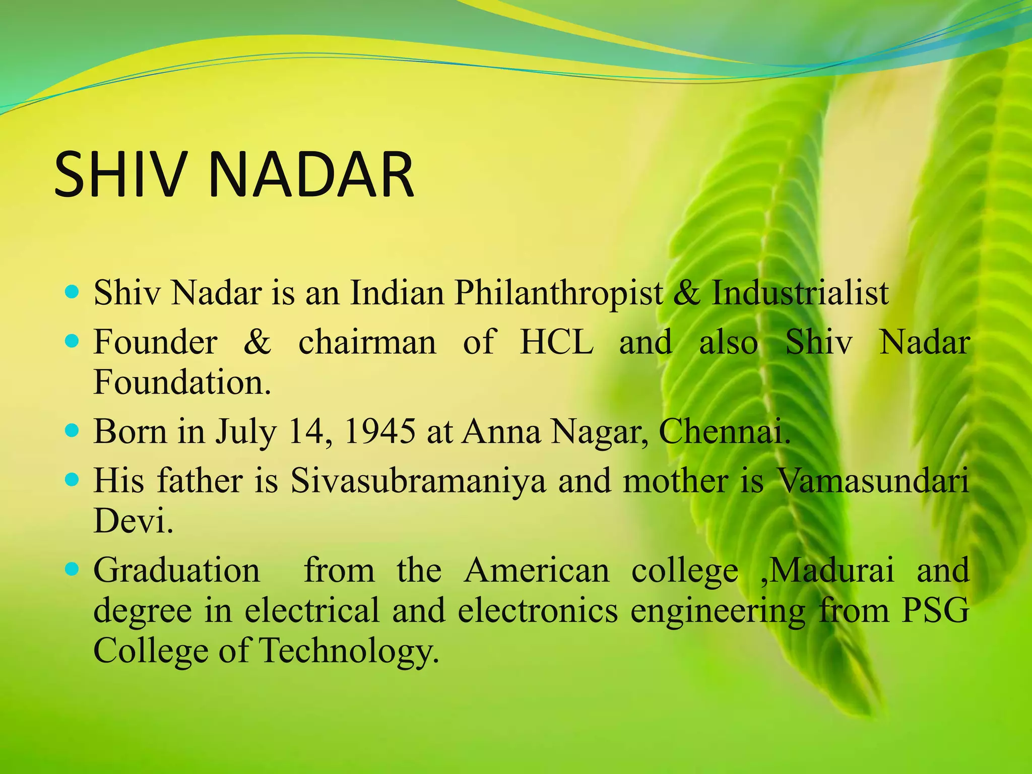 Shiv Nadar | PPT