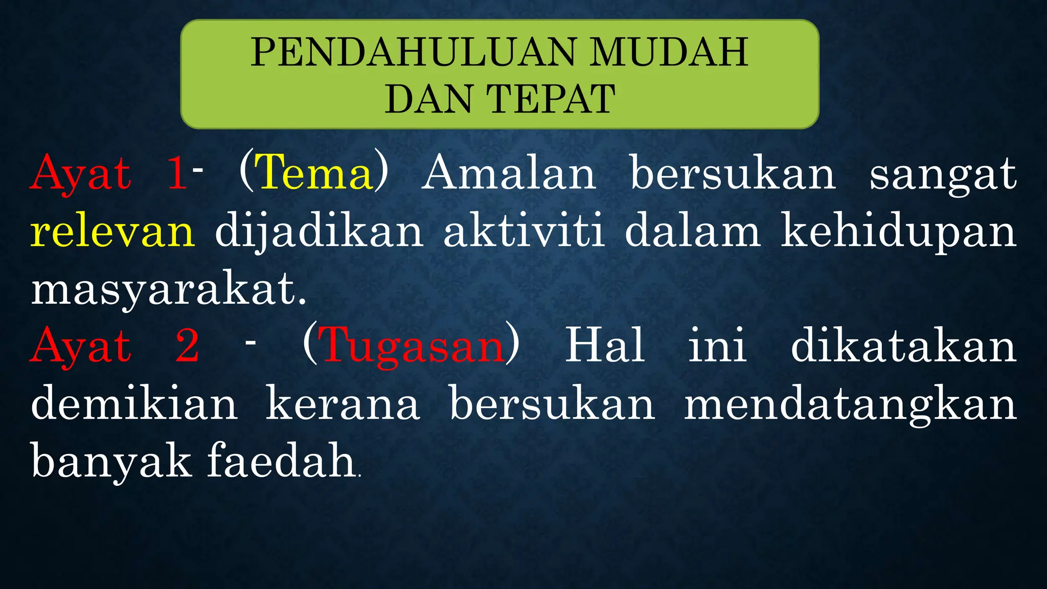 Amalan Bersukan - Karangan Bahagian Apptx | PPTX
