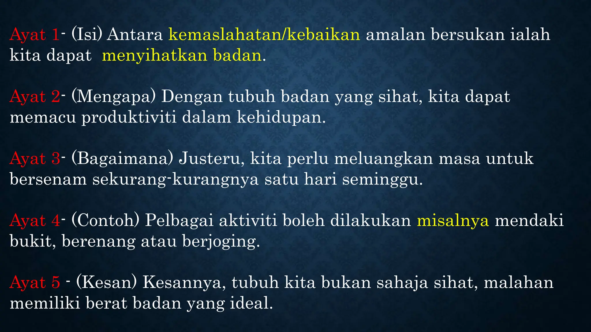 Amalan Bersukan - Karangan Bahagian Apptx | PPTX