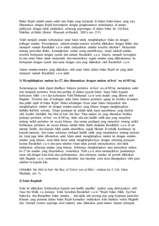Amalan di bulan rejab | DOCX