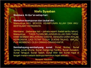 Amalan di bulan syaaban | PPTX