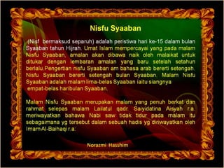 Amalan di bulan syaaban | PPTX