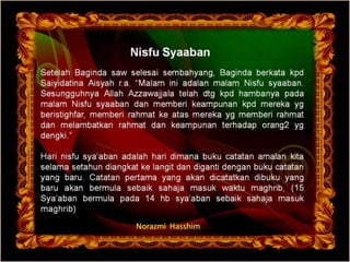 Amalan di bulan syaaban | PPTX