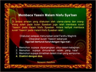 Amalan di bulan syaaban | PPTX