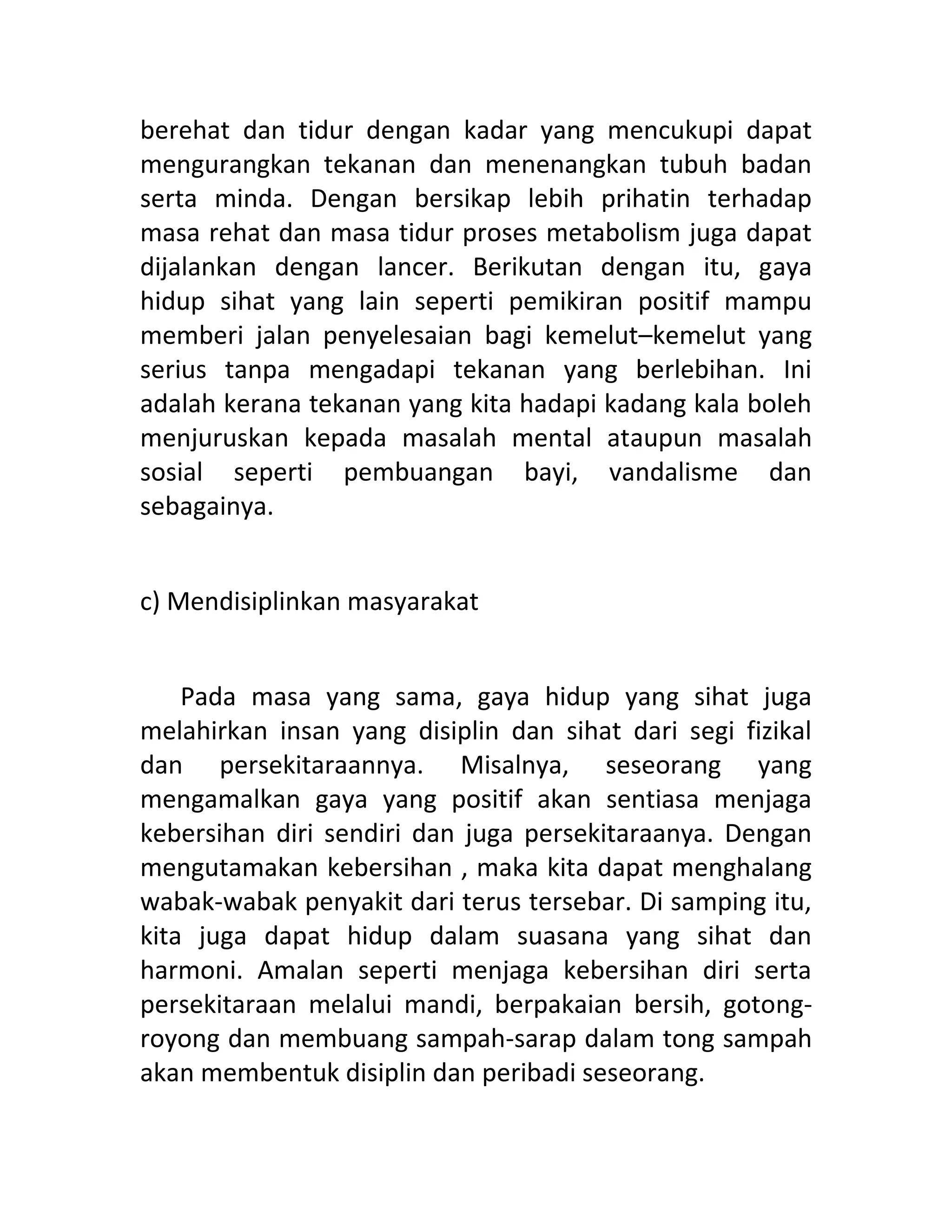 Amalan gaya hidup sihat | PDF