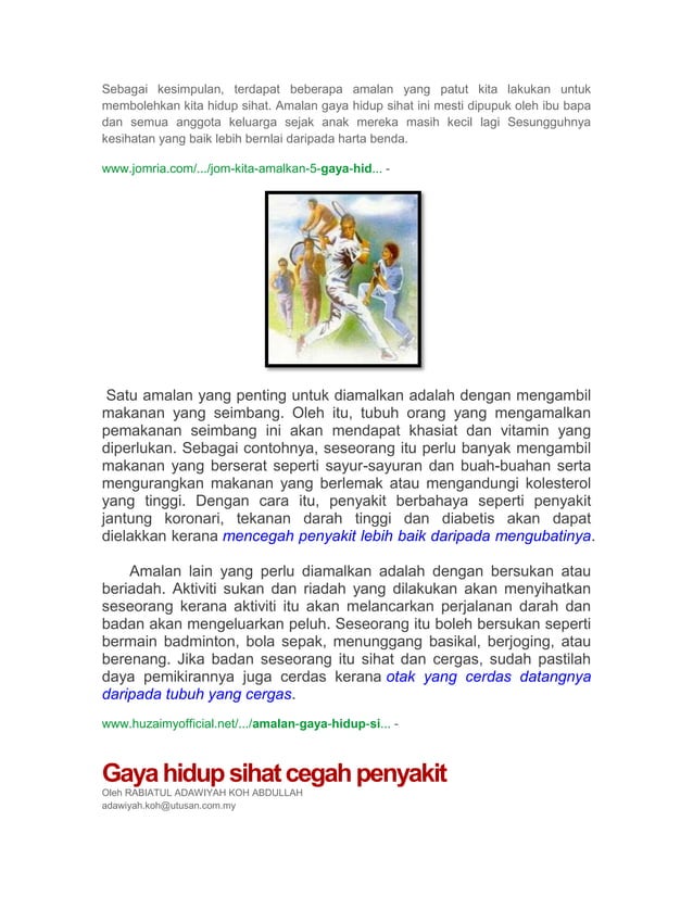 Amalan gaya hidup sihat | PDF