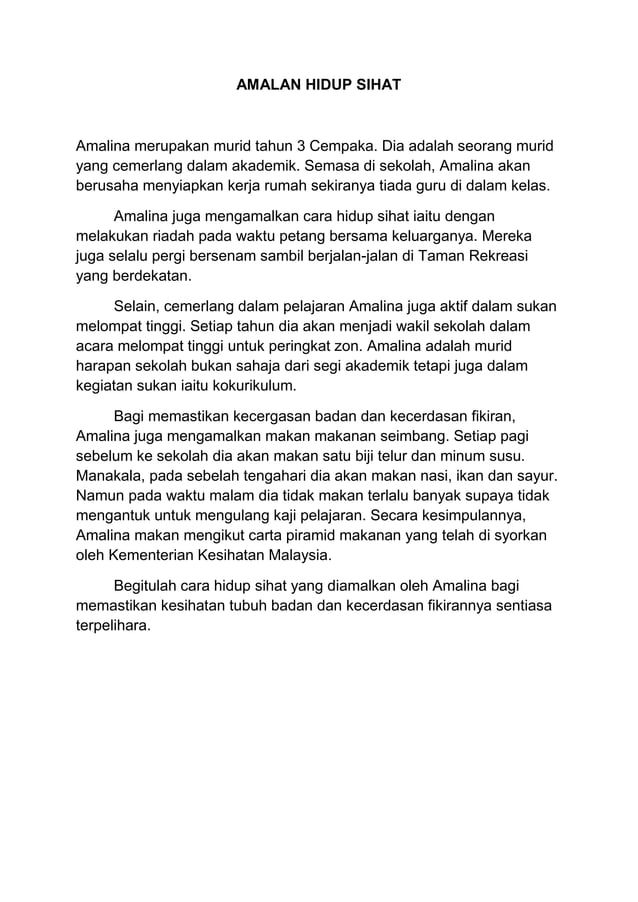 Amalan hidup sihat | PDF