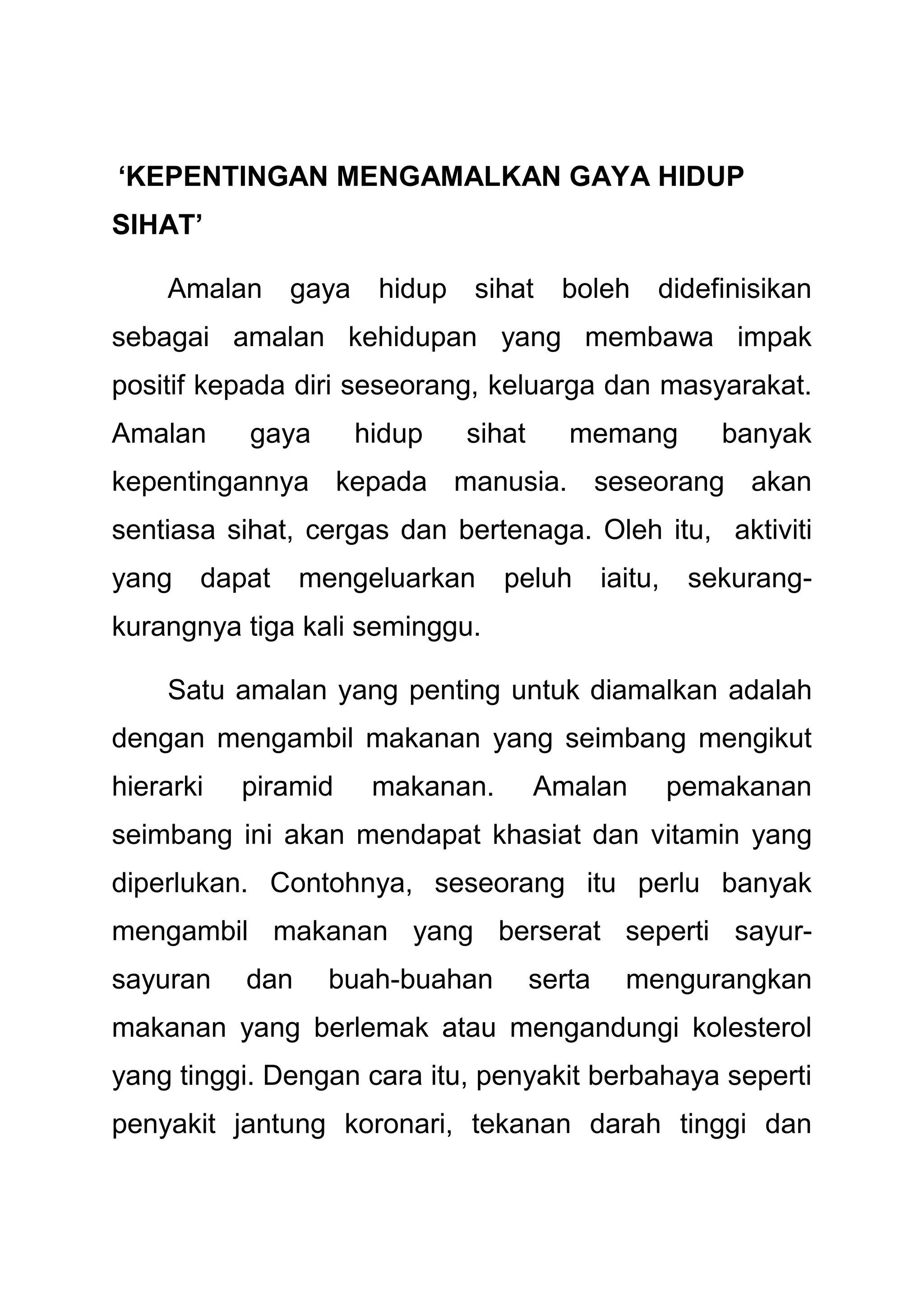 Amalan membentuk gaya hidup sihat | PDF