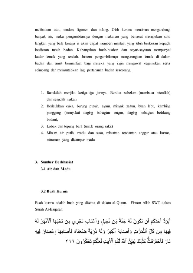 Amalan pemakanan mengikut diet rasulullah s (1)(edit)