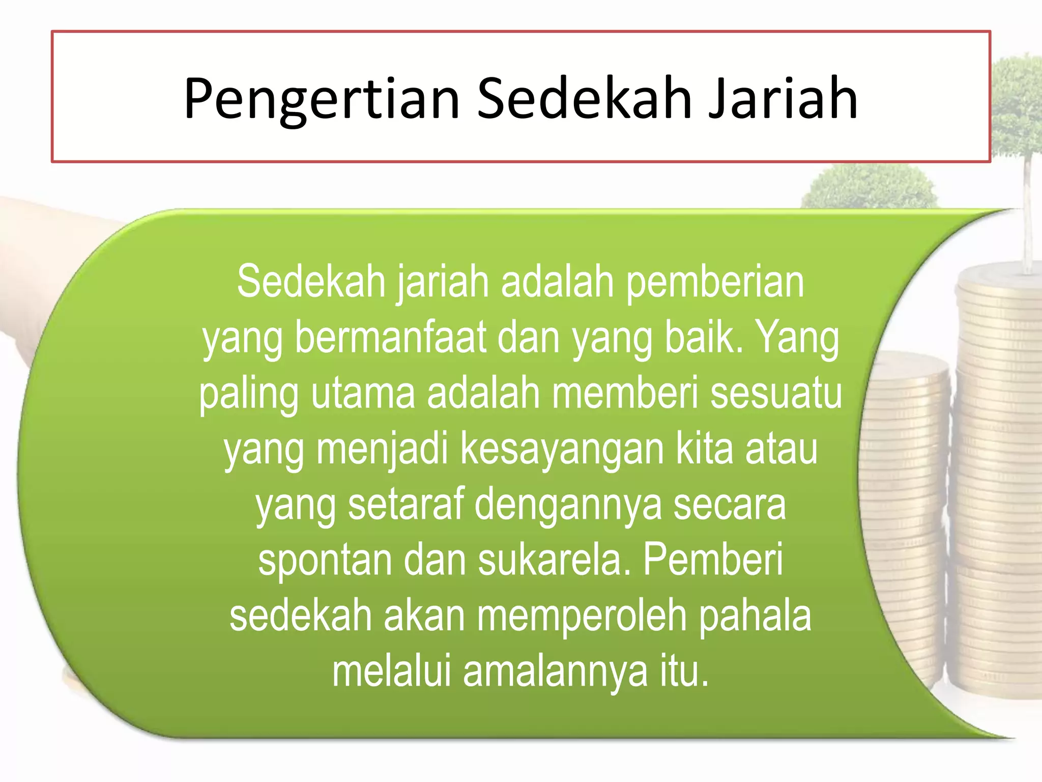 Amalan terbaik dalam pembangunan sosial (Sedekah Jariah) | PPTX