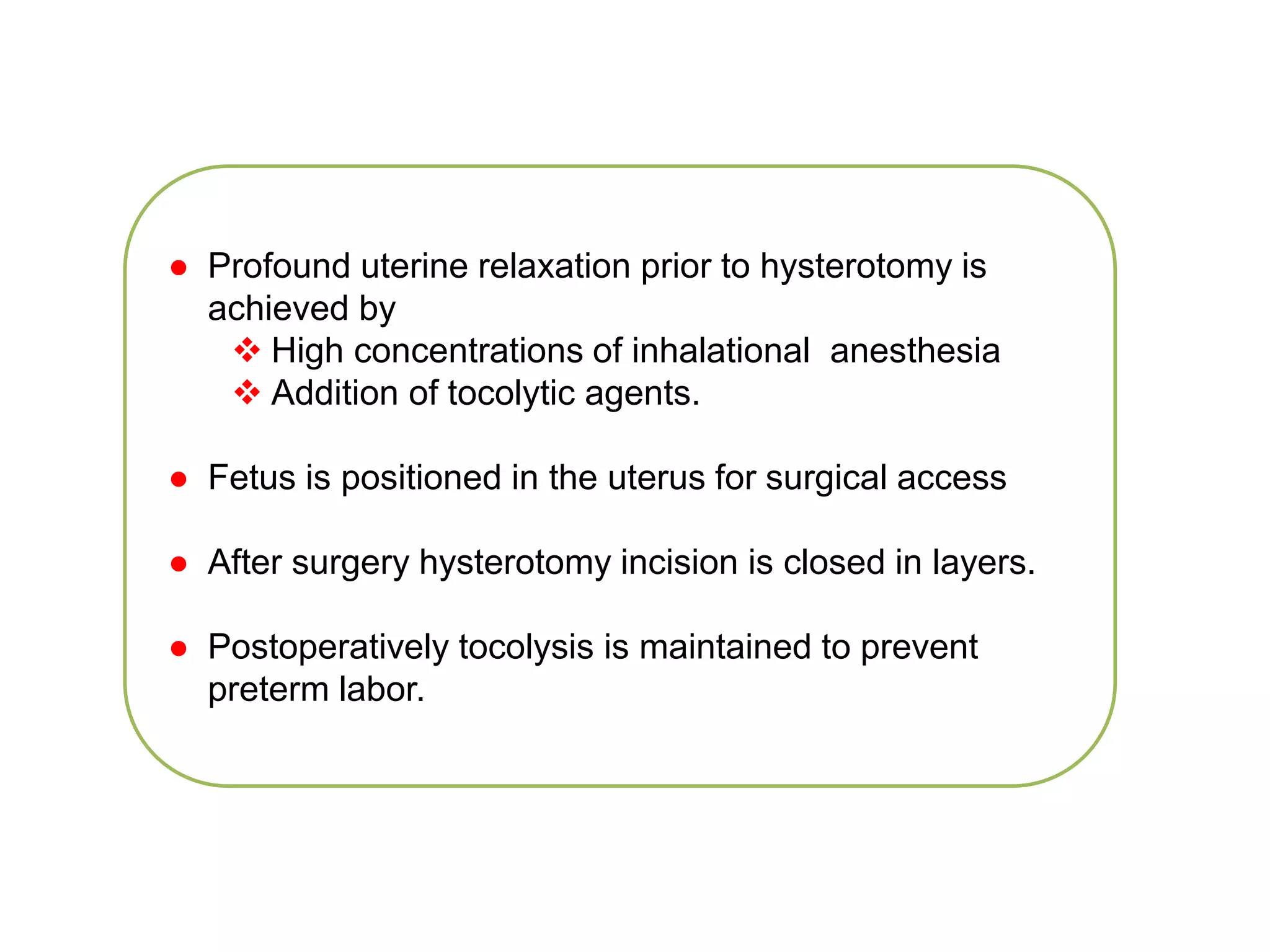 Anesthesia for Fetal Surgery | PPTX