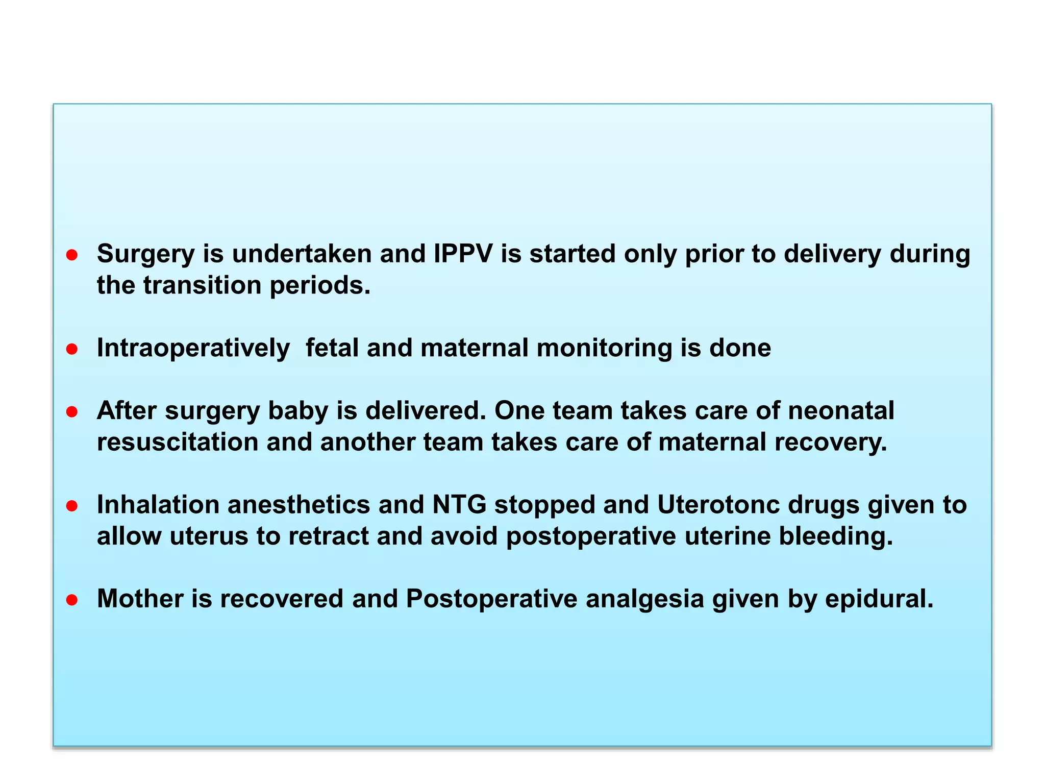 Anesthesia for Fetal Surgery | PPTX