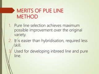 SELECTION- PURELINE & MASS METHODS | PPTX