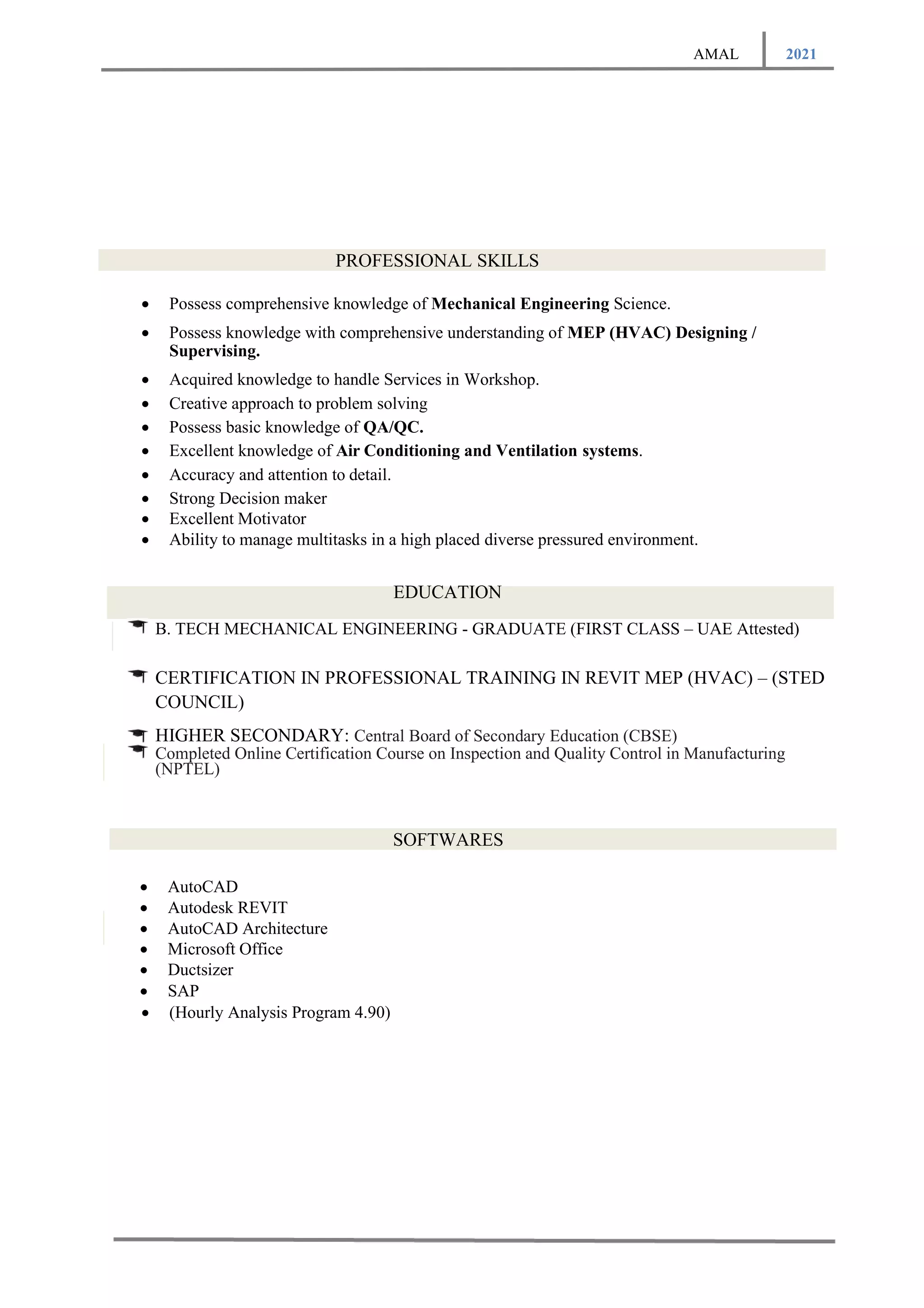 Amal cv 2021 | PDF