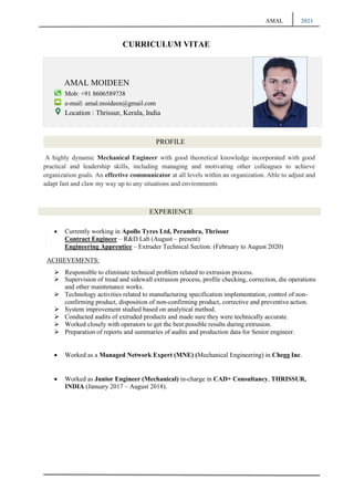 Amal cv 2021 | PDF