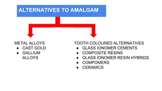 Amalgam alternatives | PPTX | Oral care | Personal Care