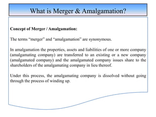 amalgamation UNDER COMPANIES ACT 2013 .pptx