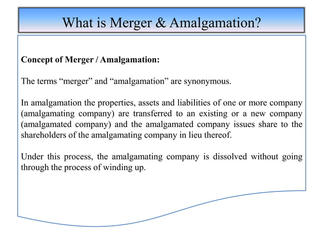 amalgamation UNDER COMPANIES ACT 2013 .pptx