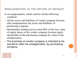 Amalgamation, Absorption and External reconstruction | PPTX