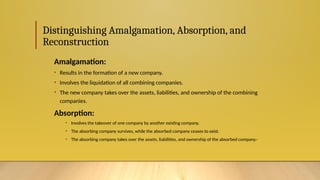 Amalgamation, Absorbation and Acquisition | PPTX