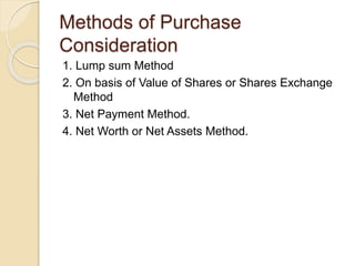 Amalgamation and Absorption in Property Law | PPTX