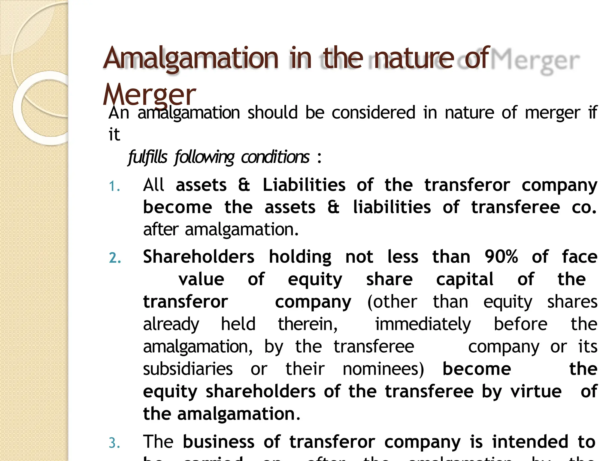 Basics of the Amalgamation & Absorption 1 | PPT