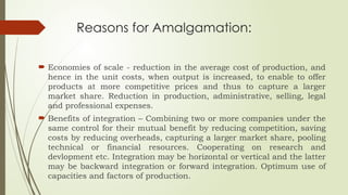 AMALGAMATION-MEANING, REASON, DEMERITS, METHODS.pptx