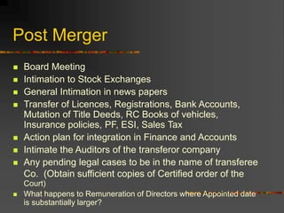 AMALGAMATION AND MERGERS.ppt tax planing | PPT