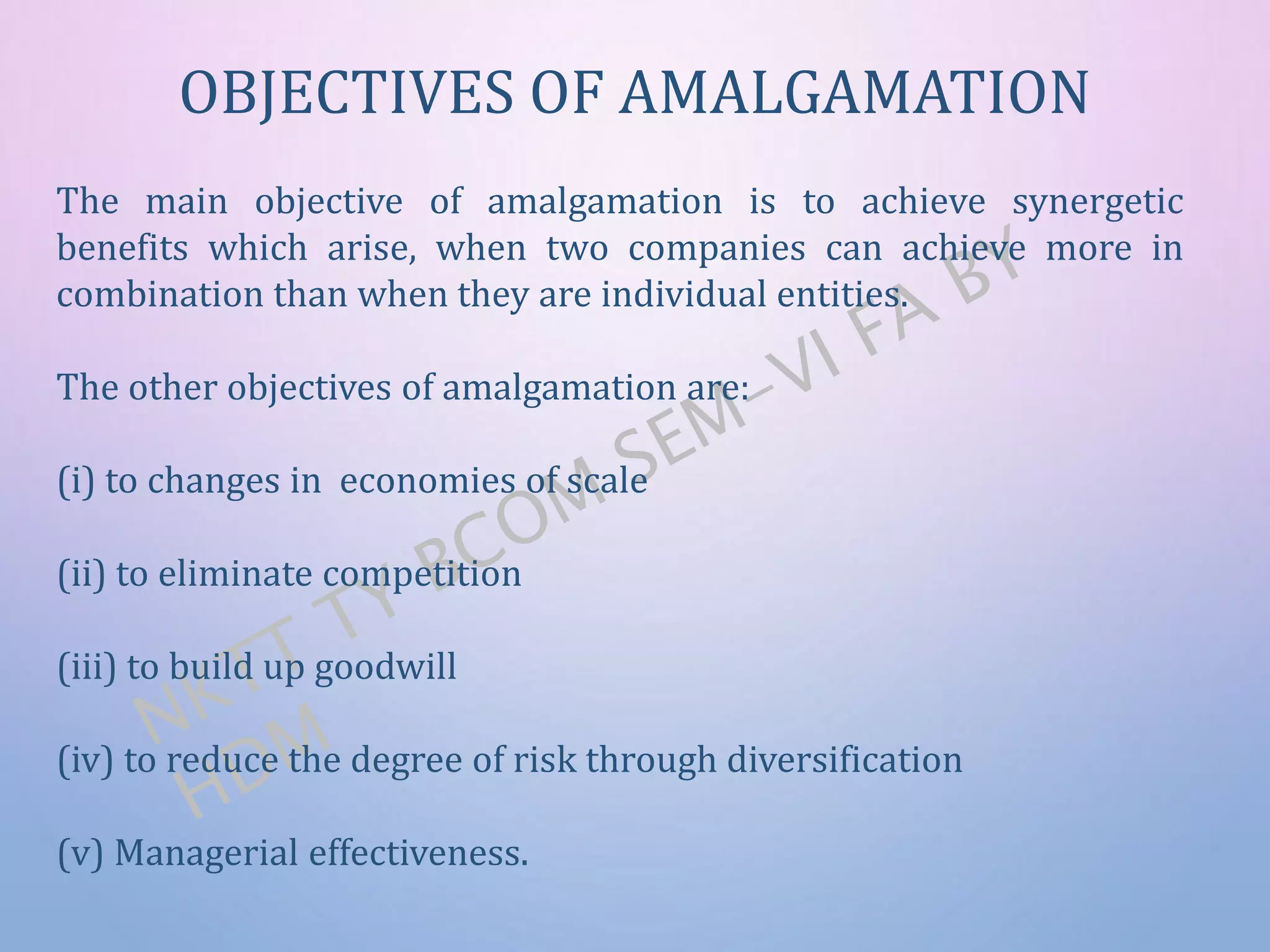 Amalgamation module i | PPTX