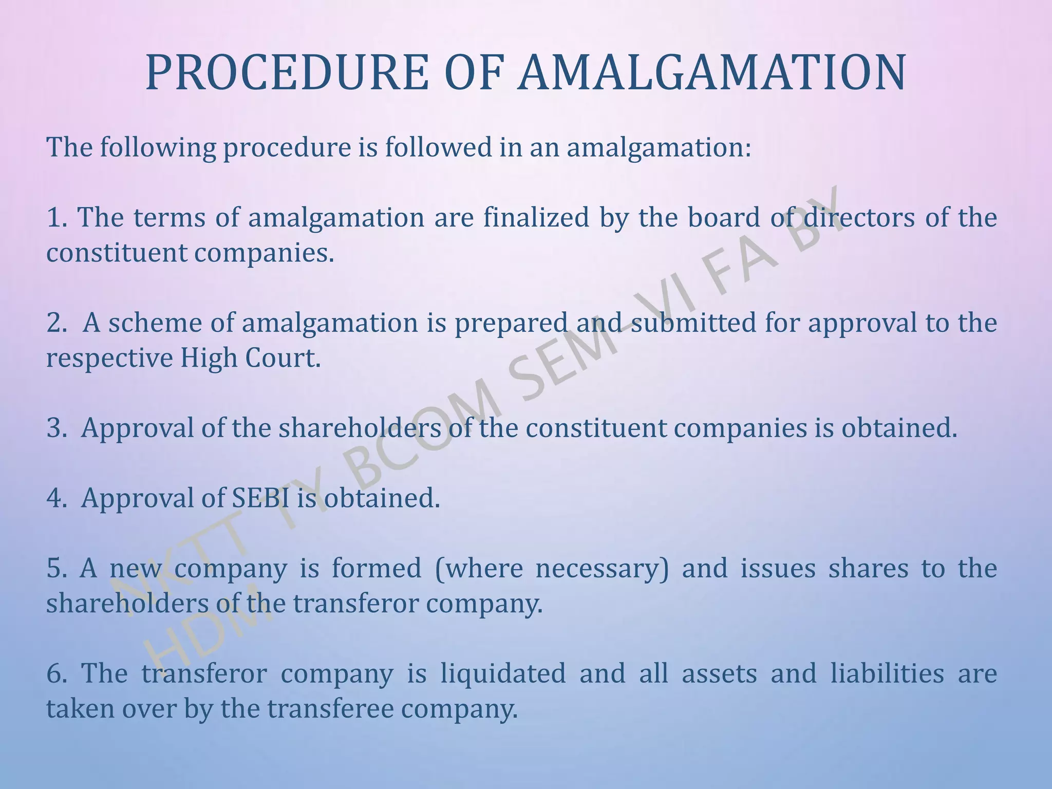 Amalgamation module i | PPTX