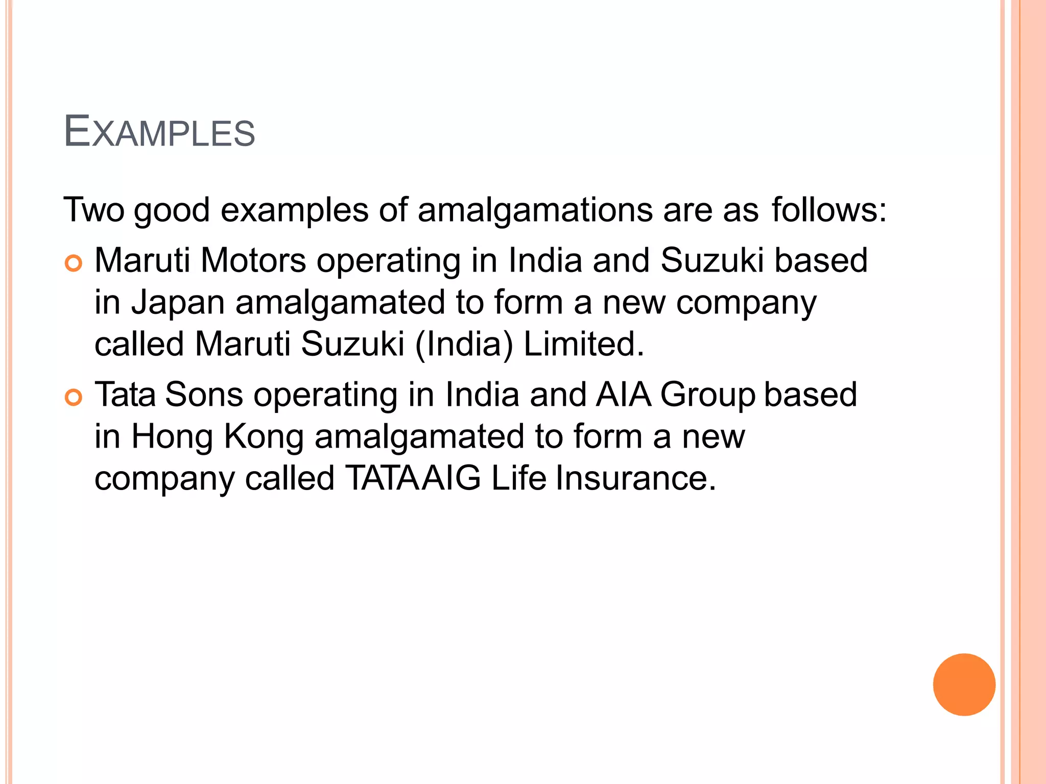 Amalgamation of accounting | PPTX | Mergers and Acquisitions | Business ...
