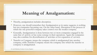 Amalgamation of accounting | PPT