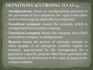 Amalgamation of companies | PPTX