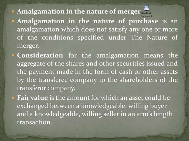 Amalgamation of companies | PPTX | Mergers and Acquisitions | Business ...