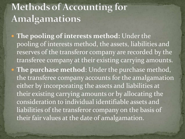 Amalgamation of companies | PPTX | Mergers and Acquisitions | Business ...