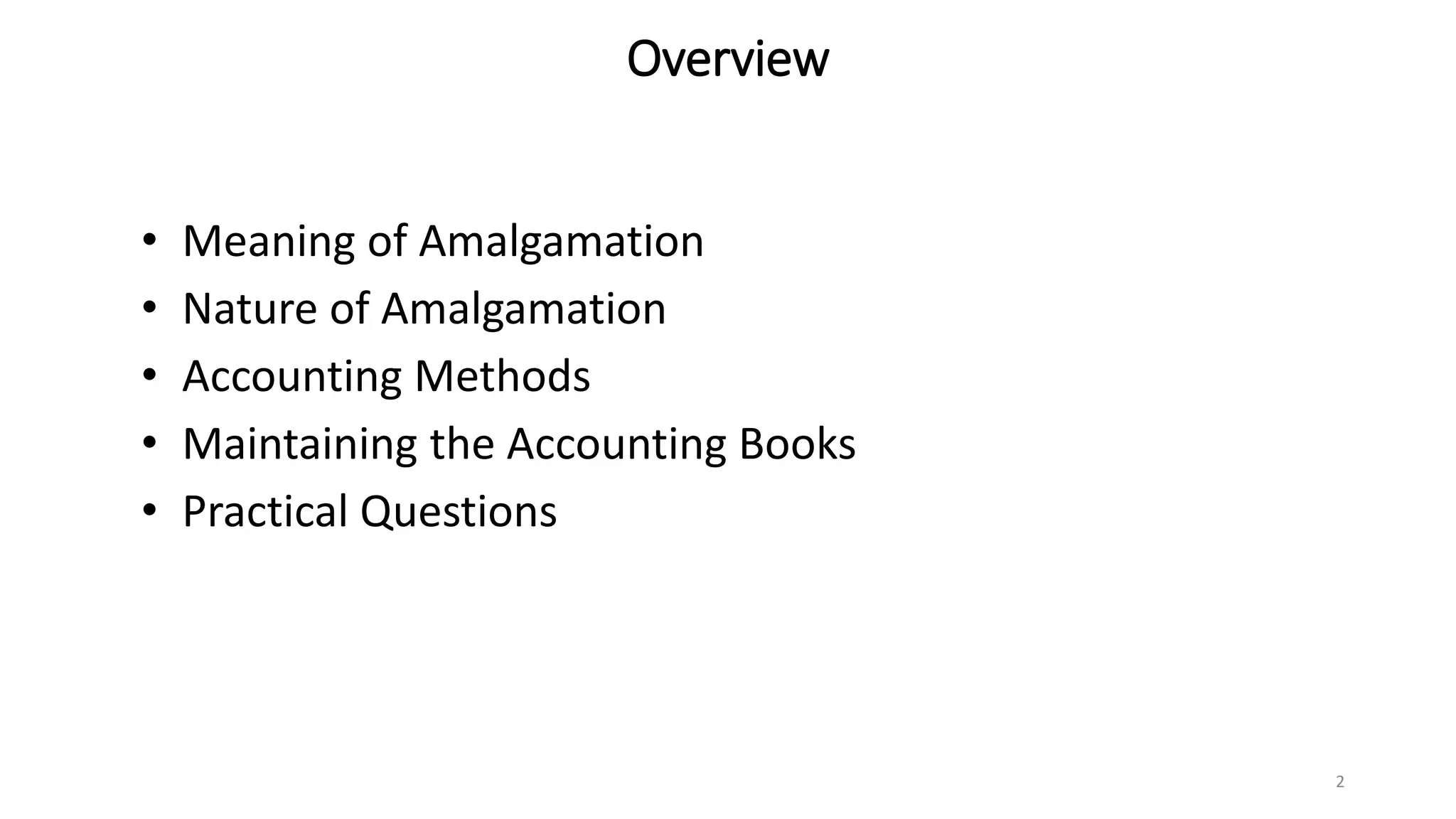 AMALGAMATION OF COMPANIES, corporate account | PPTX