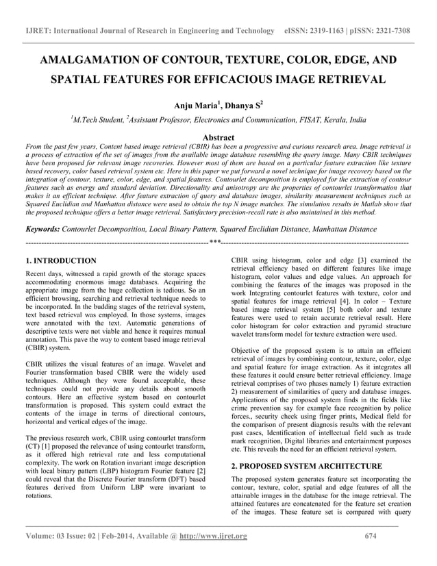 Amalgamation of contour, texture, color, edge, and spatial features for efficacious image ...