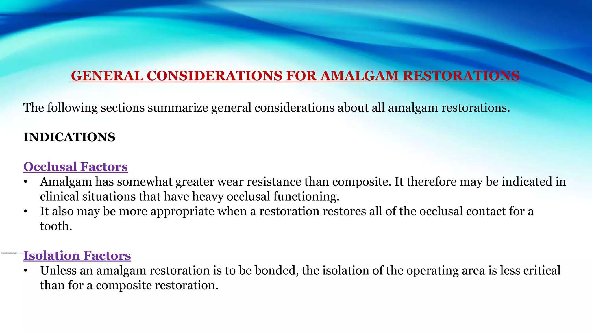 AMALGAM CAVITY PREPARATION | PPTX