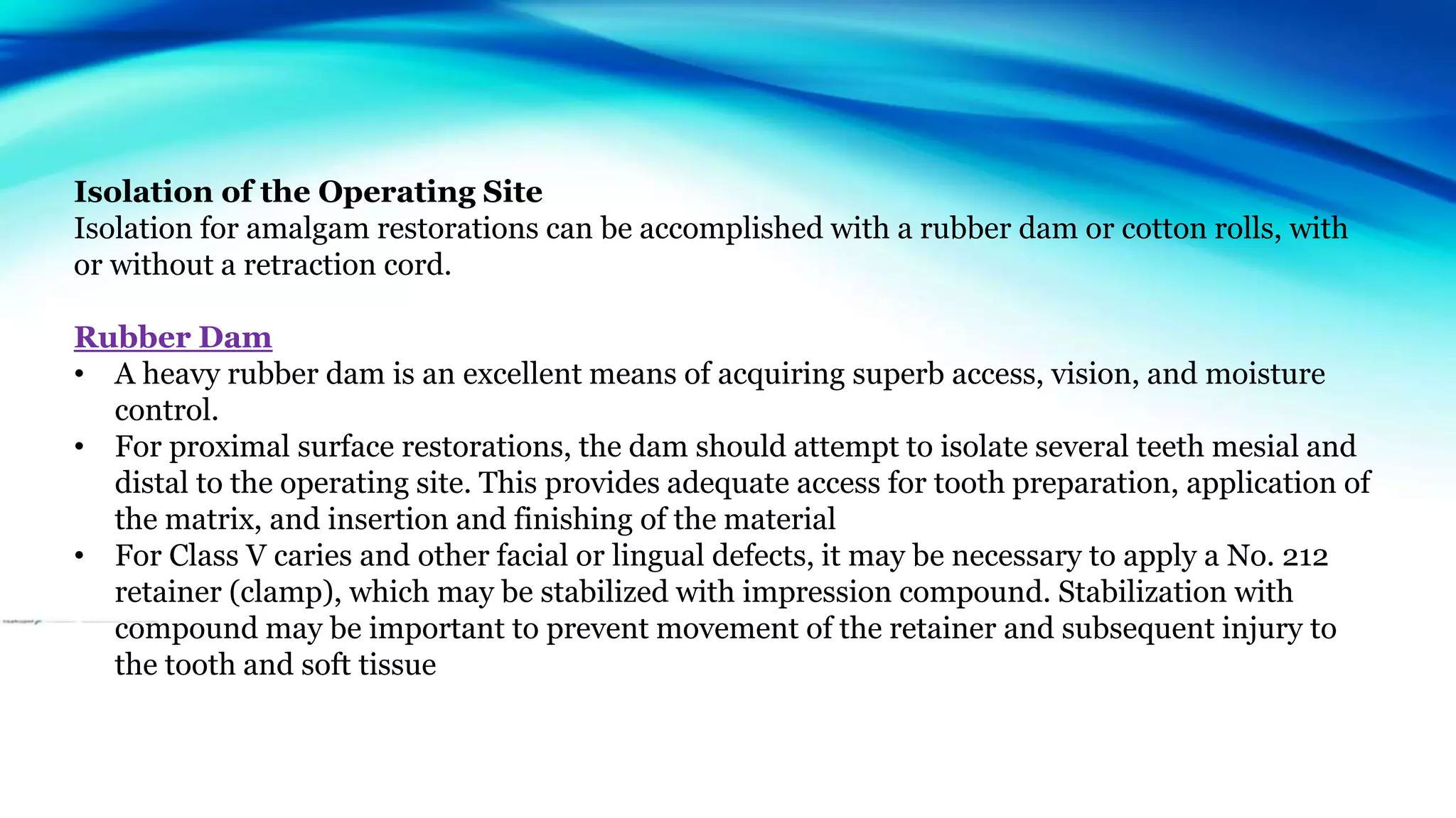 AMALGAM CAVITY PREPARATION | PPTX