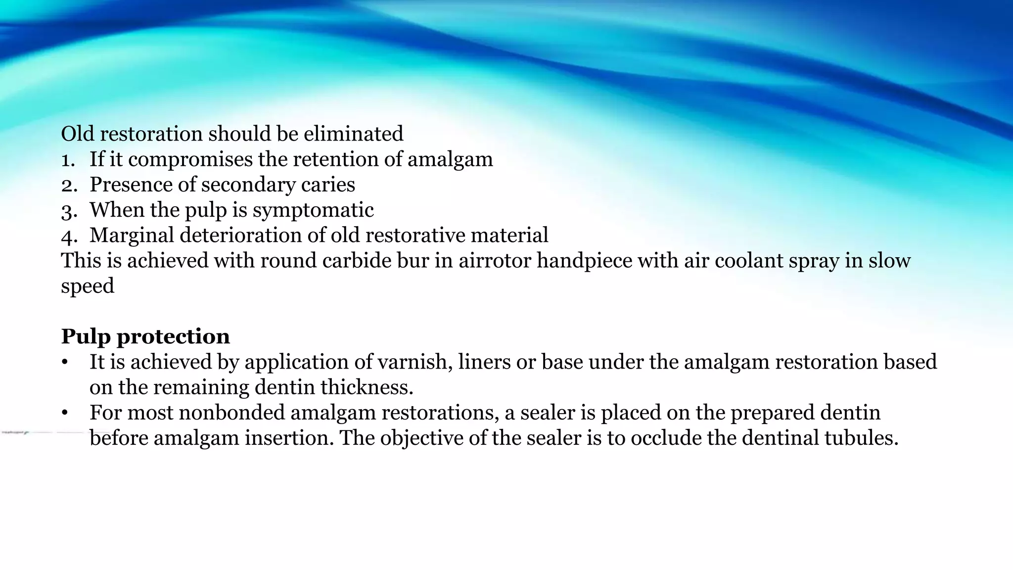 AMALGAM CAVITY PREPARATION | PPTX
