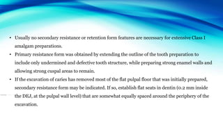 AMALGAM CAVITY PREPARATION | PPTX